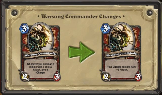 warsong-commander-nerf | Hearthstone Express